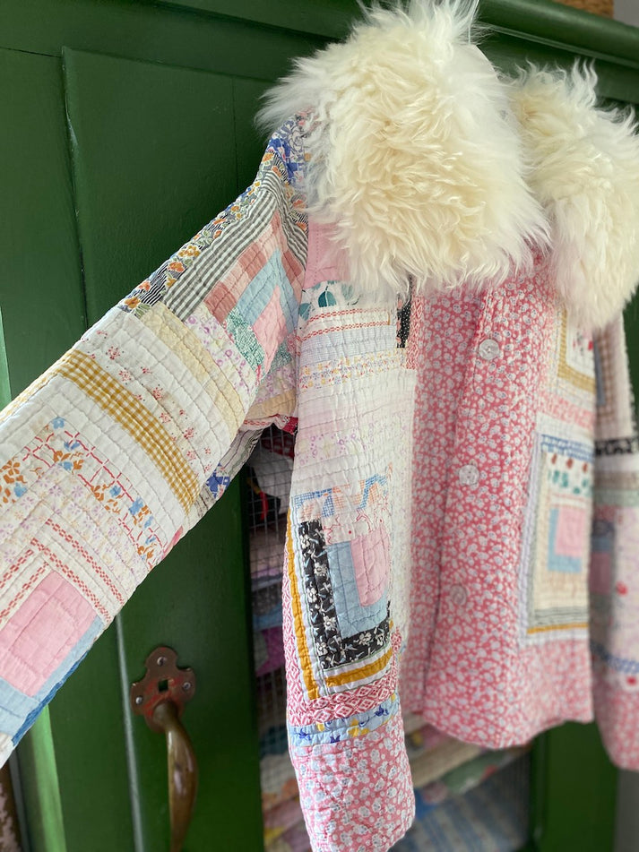 Log Cabin Cropped Jacket with Removable Collar – Mabel and Snow
