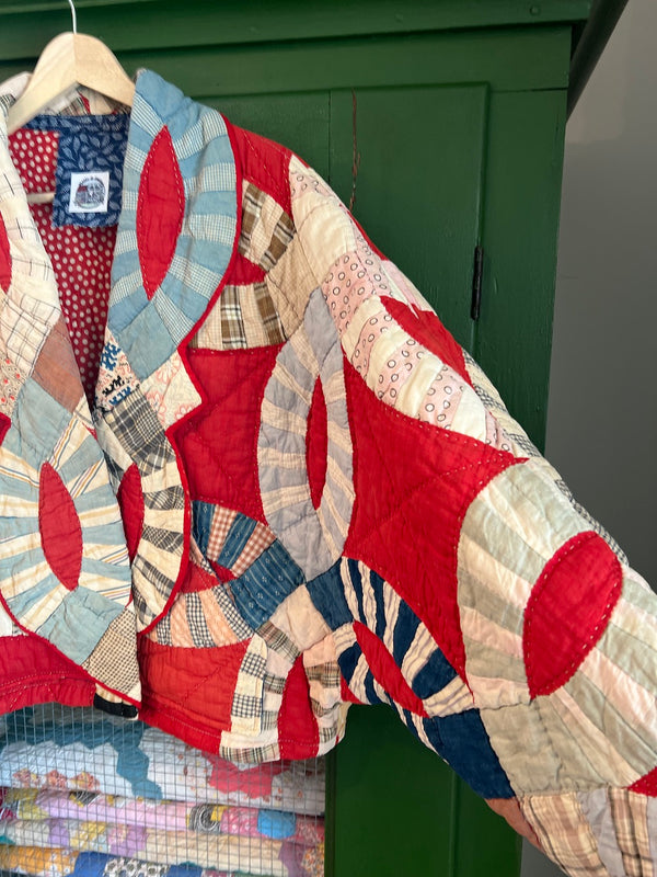 Red Double Wedding Ring Hummingbird Jacket – Mabel and Snow